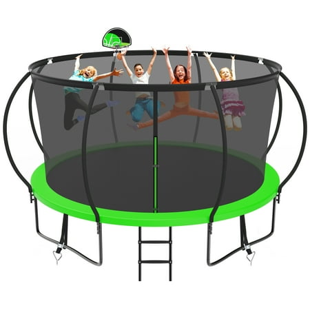 Kacho Trampoline for Kids, 1400LBS 14FT Trampoline with Enclosure Net ...