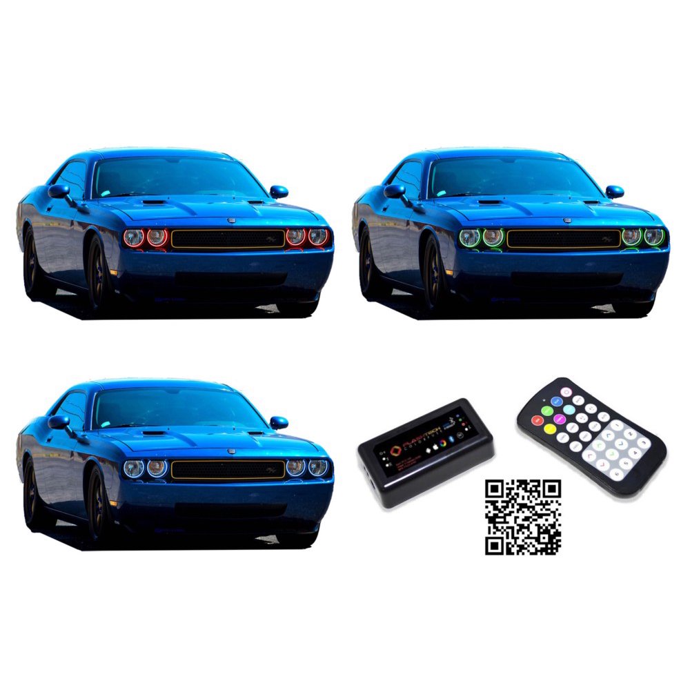 Flashtech LED RGB Multi Color External Waterproof Halo Ring Headlight ...