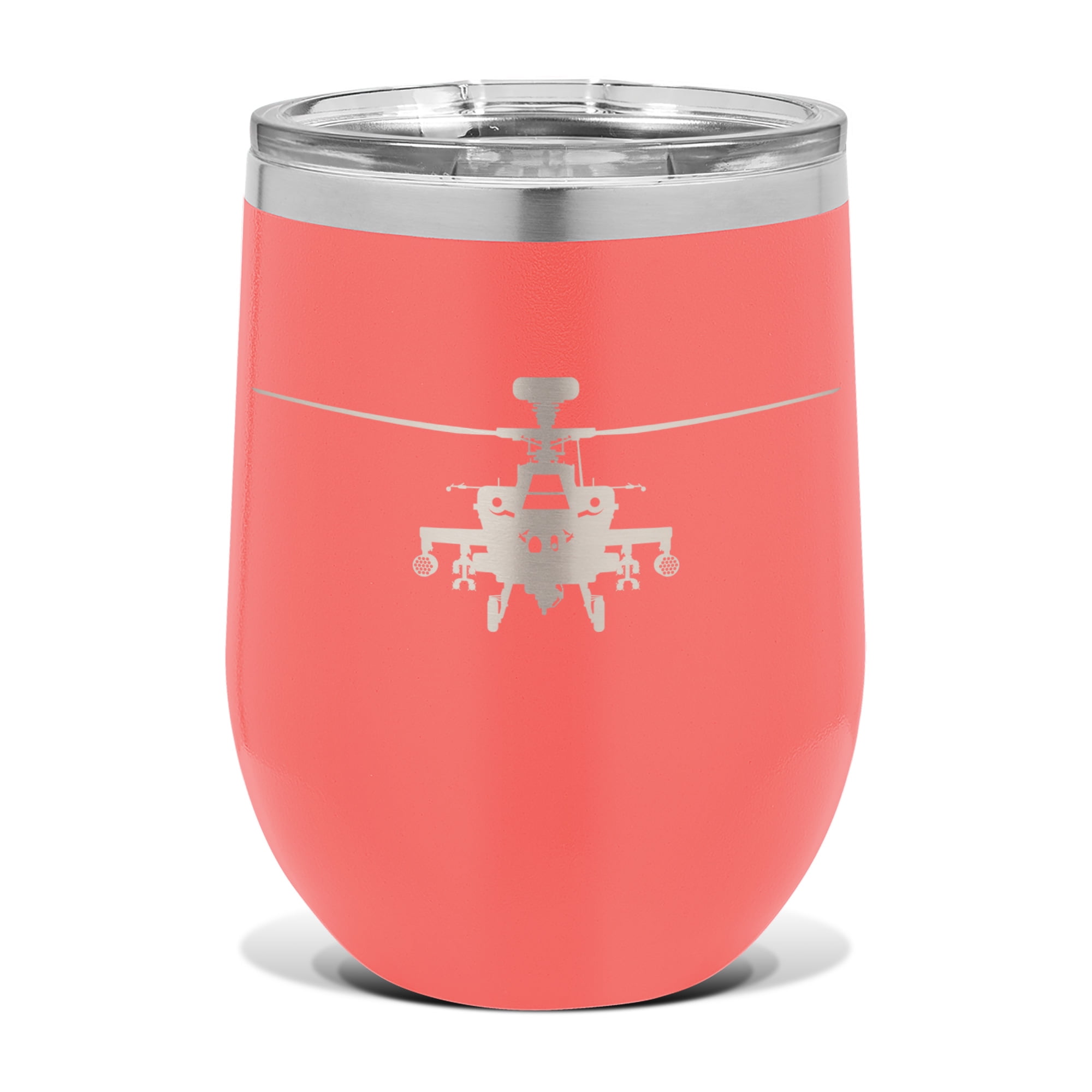 AH-64 Apache Wine Tumbler 12 oz - Laser Engraved - Polar Camel ...