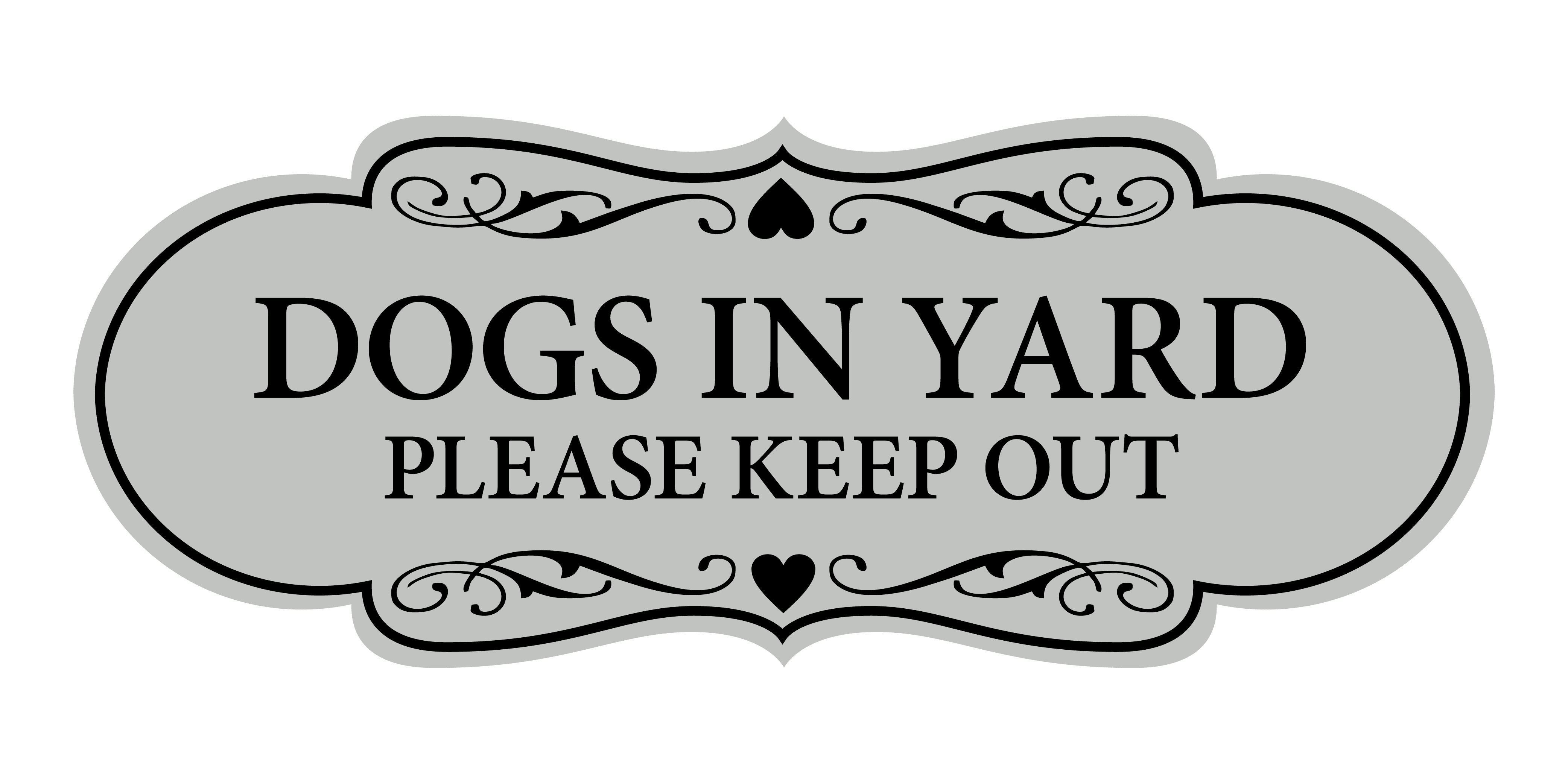 Designer Dogs In Yard Please Keep Out Sign (Lt Gray) - Medium - Walmart.com