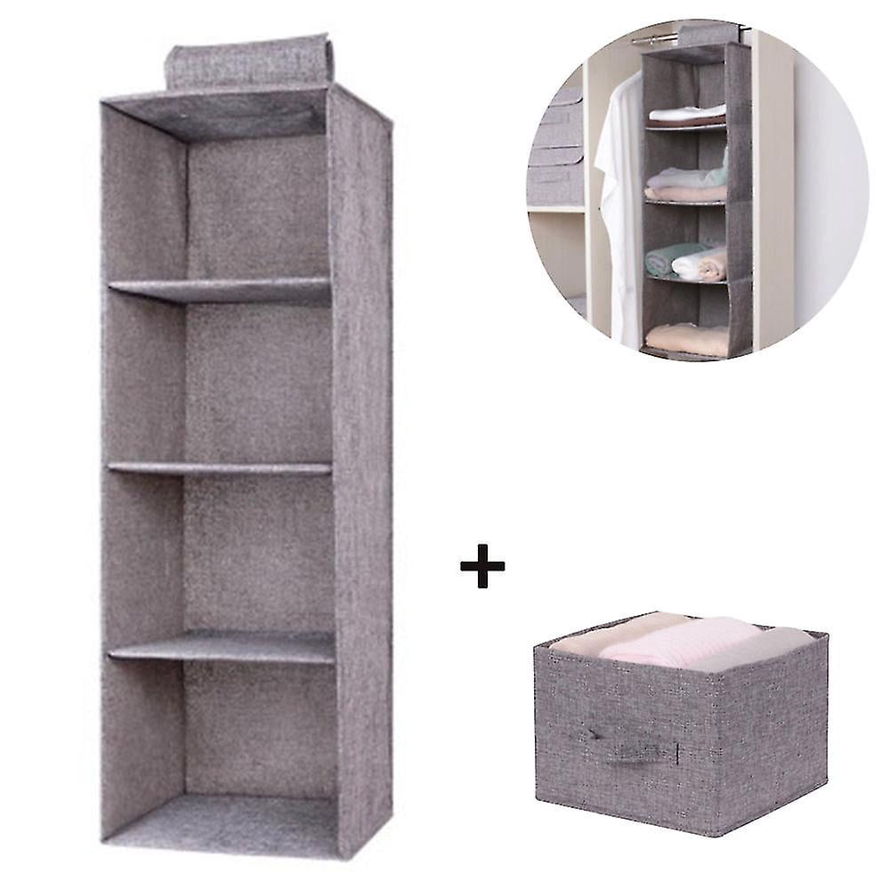 3 Shees Hanging Closet Organizer With 1 Underwear/sos Drawer Divider Sp ...
