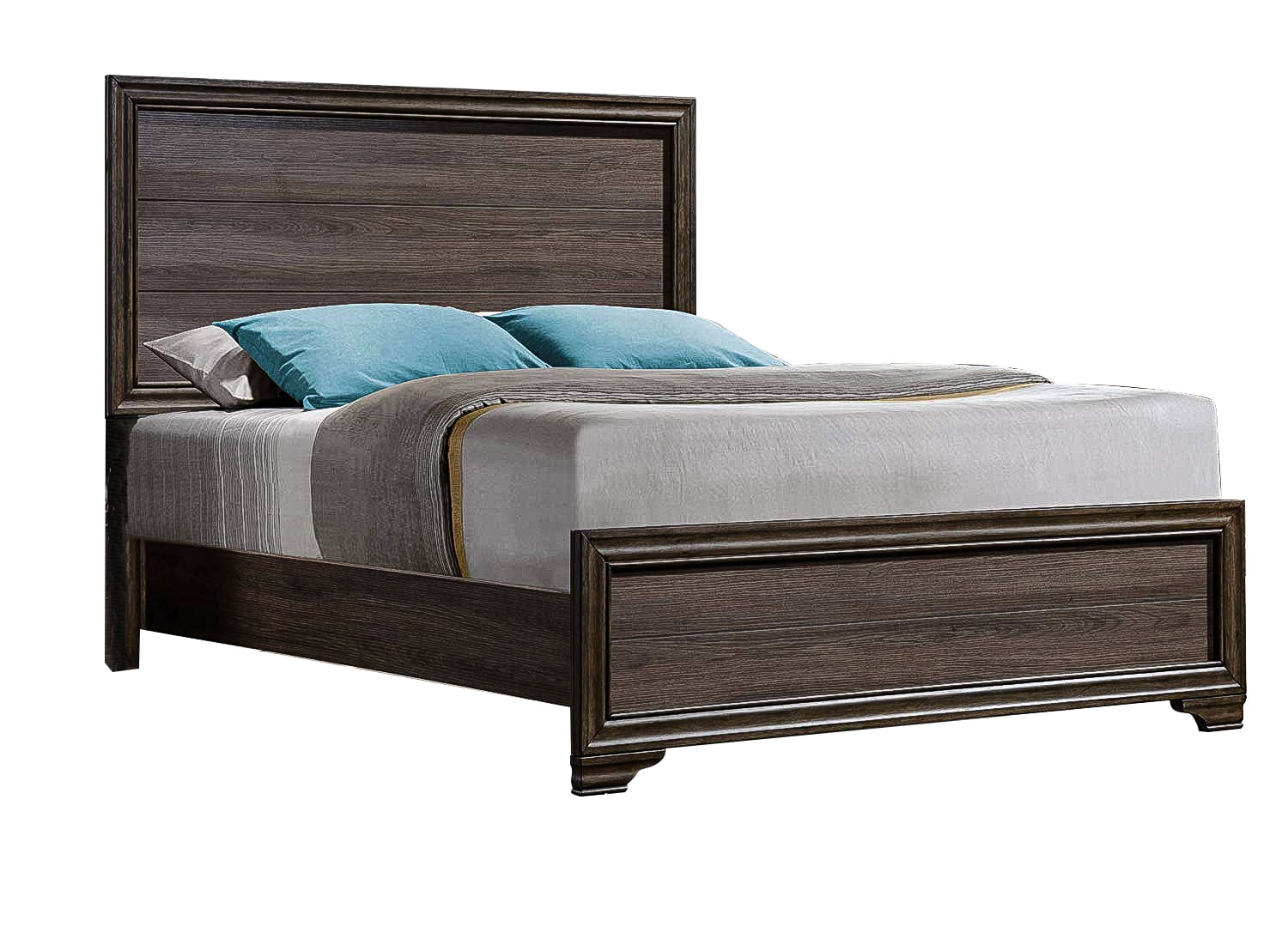 Wooden Walnut Queen Bed - Walmart.com