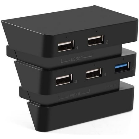 5-Port USB Hub, 5 Port USB Hub for Playstation 4 Pro Console, 1 USB 3.0 ...