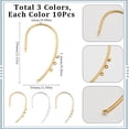30Pcs 3 Colors Iron Ear Cuff Findings Climber Wrap Around Non-piercing ...
