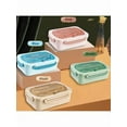 1pc Lunch Box With Utensils, Leak-Proof, Square Shape - To Use In ...