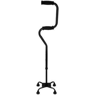 Hugo Adjustable Quad Cane for Right or Left Hand Use, Rose, Small Base ...