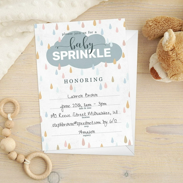 Baby Sprinkle Party Invitations Ice Cream Sprinkle Baby Shower