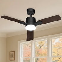 ModFusion 60-Inch Black & Gold Ceiling Fan with 3 Blades, Remote ...
