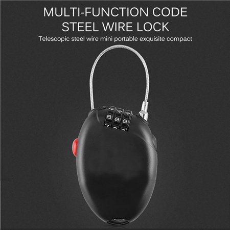 Wire Rope Password Lock Telescopic Uses Drawstring lock Metal Material ...
