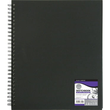 Pentalic Black 9" x 12" 70 lb. Traditional Sketchbook 80 Sheet Double ...