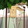 Carpenter Bee Traps for Outside – Weather-Resistant, Wooden Bee Catcher ...