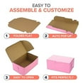 [25 Pack] Pink Bakery Boxes - 6 x 4-1/2 x 2-3/4 Inches Pink Cake Boxes ...