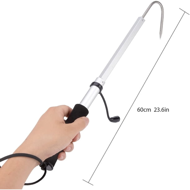 Fishing Gaff Hook, Stainless Steel Telescopic Hook, 3 Piece Telescopic ...