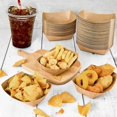 1lb Paper Food Trays, 100 Pack Heavy Duty Kraft Food Boats Holders ...