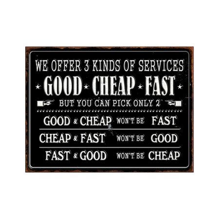 Black Good - Cheap - Fast 3D Metal Sign | Walmart Canada