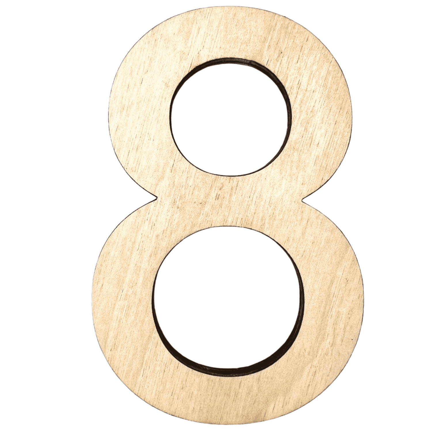 3" Tall MDF Number 8 | 1/4" Thick Birch | Krafty Supply Letters | Arial ...