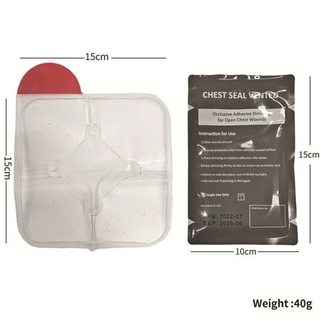 Emergency Chest Closure Patch Square Occlusive Adhesive Dressing for ...