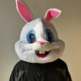 Plush Bunny Mascot Head Rabbit Character Mask Costume - Walmart.com