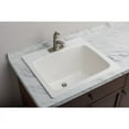 Mustee 17-Gallon White Fiberglass 25in Rectangle Single Bowl Sink ...