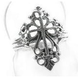Sterling Silver Victorian Style Open Cross Ring - Walmart.com