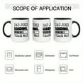 1pc 11oz Humorous Dad Joke Coffee Mug - Left/Right Handle, "DAD JOKE ...
