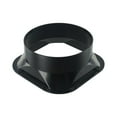 Air Ventilation Adapter ABS Black Flange Duct Fan Hose Connector Abs ...