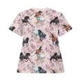 Binienty Horse Floral Pink Nursing Shirt for Women Breathable Stretchy ...