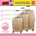 Disney Minnie Mouse 3 Piece Rolling Luggage Set, Textured Hardshell ...