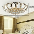 Crystal Chandelier Lighting Flush Mount Lamp LED Ceiling Pendant Light ...