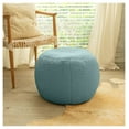 Ellis Ottoman Shearling Faux-Lamb Plush Pouf for Modern Interior Design ...