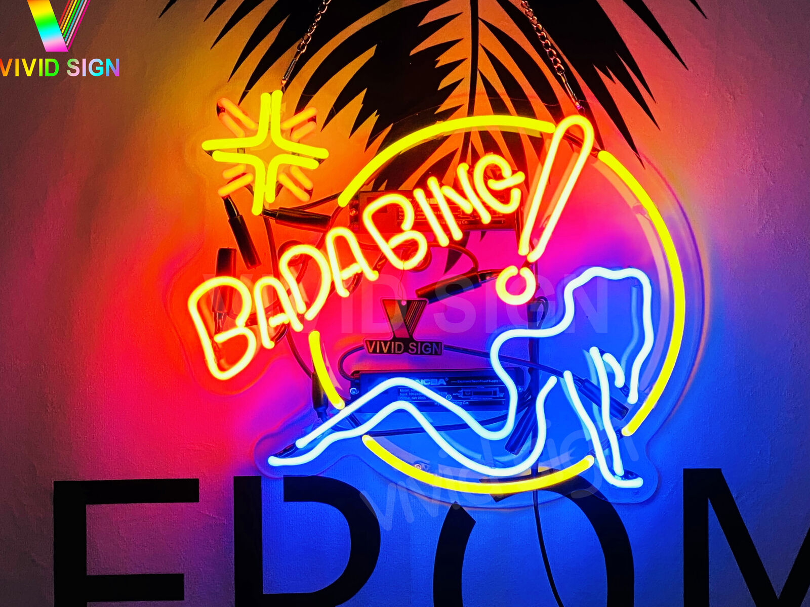 Queen Sense 17" Bada Bing Girl Neon Sign Acrylic Man Cave Handmade Neon ...