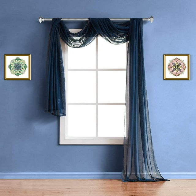 WARM HOME DESIGNS Extra Long 54" (Width) x 216" (Length) Sheer Royal ...