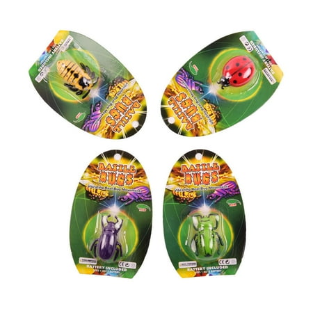 Mini Plastic Battle Bugs Toys For Cats Realistic Ladybug Electronic ...