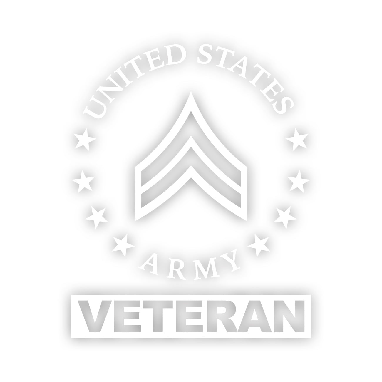 E-4 Corporal Veteran US Army Rank Sticker Decal Die Cut - Self Adhesive ...