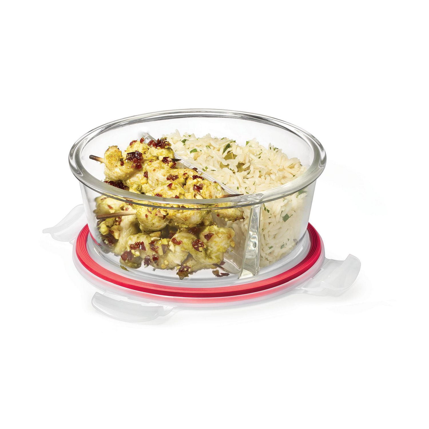 Starfrit LocknLock Glass 30oz / 900ml divided round container - Walmart.ca