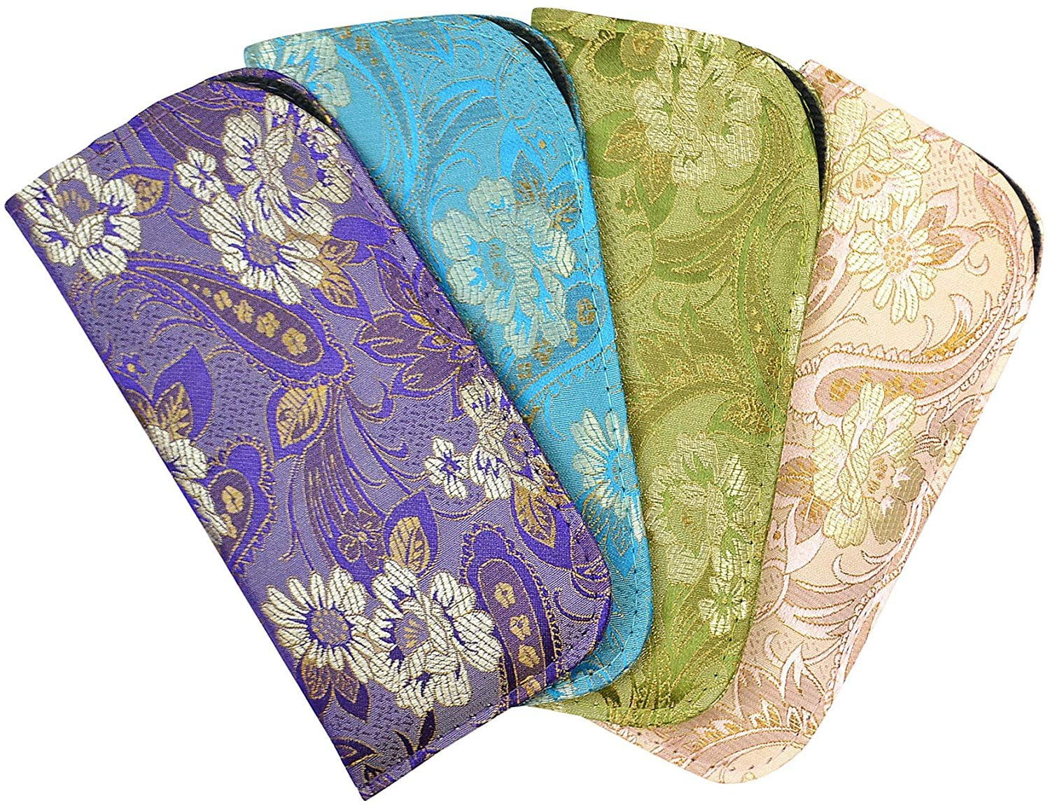 Soft Slip In Eyeglass Case For Women - Floral & Paisley Brocade in Rose ...