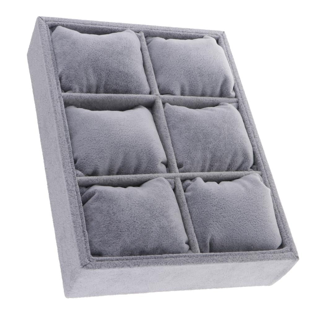 Velvet Watch Tray Showcase Display Organizer Holder Storage Necklace ...
