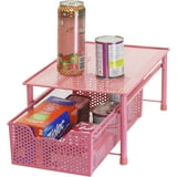 Simple Houseware Stackable Cabinet Basket Drawer Organizer, Pink ...