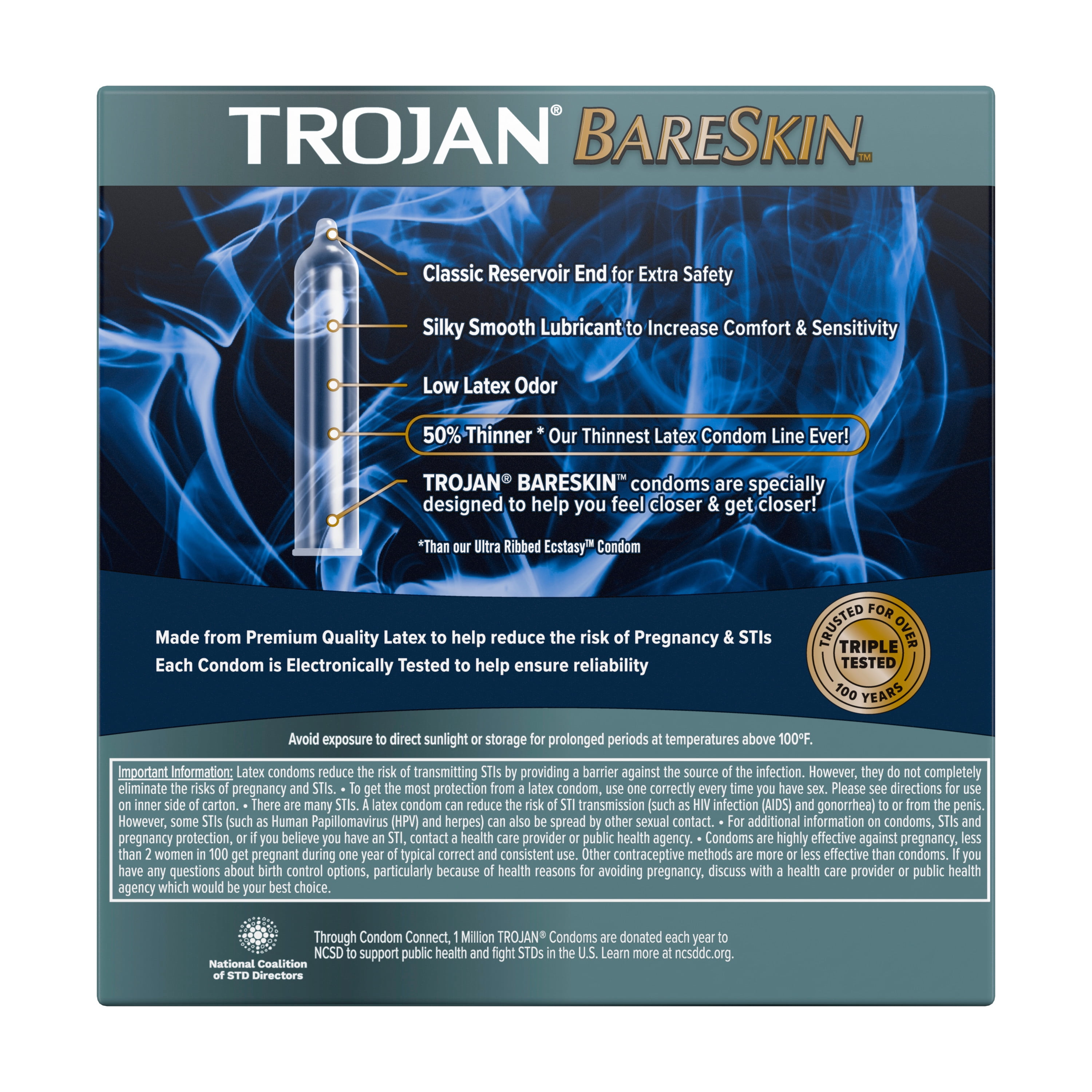 TROJAN BareSkin Lubricated Thin Condoms, 24 Count Value Pack Best Deals ...
