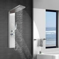 PWTOOL Shower Panel System Top Spray Waterfall Hand Shower Back Spray ...