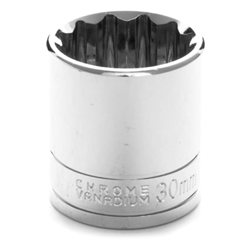 Performance Tool W32830 Chrome Socket, 1/2" Drive, 30mm, 12 Point ...