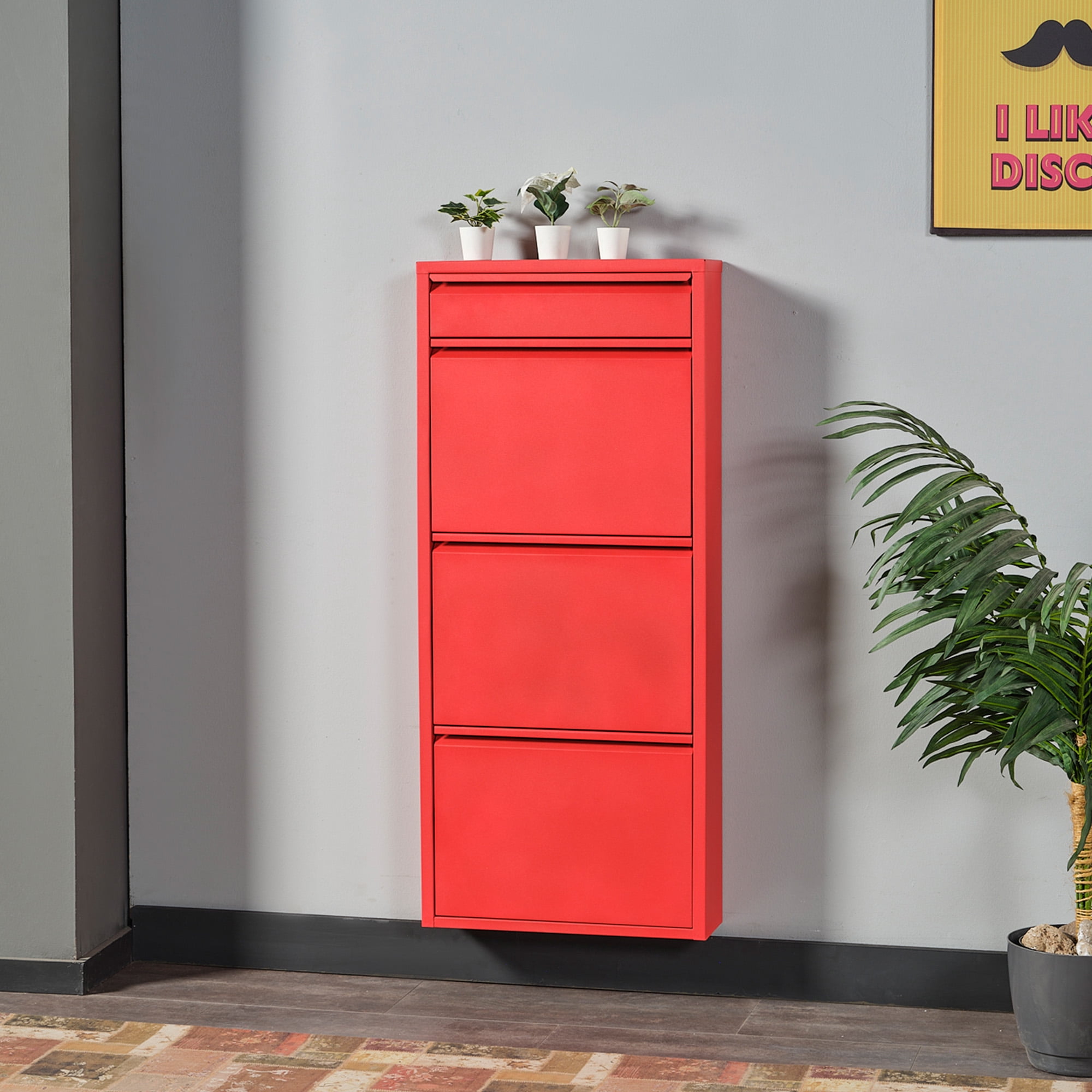 Flip Drawer Shoe Cabinet, Storage Organizer, Freestanding Shoe Rack ...