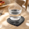 4" Natural Slate Coaster, Japanese-Style Black Stone Drink Mat, Non ...