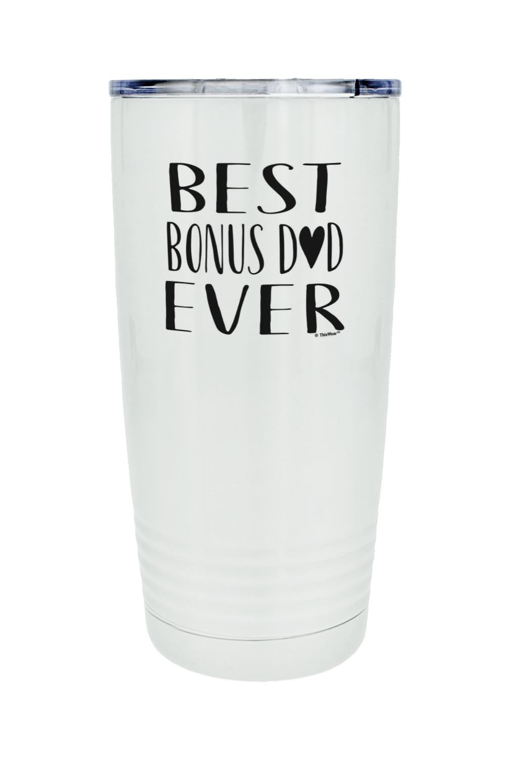 Fathers Day Gift For Step Dad Best Bon-s Dad Ever Heart Family 20oz ...