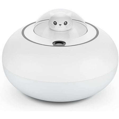 Cute Humidifiers for Home Bedroom，300 ML Mini Humidifiers with 7-Color ...