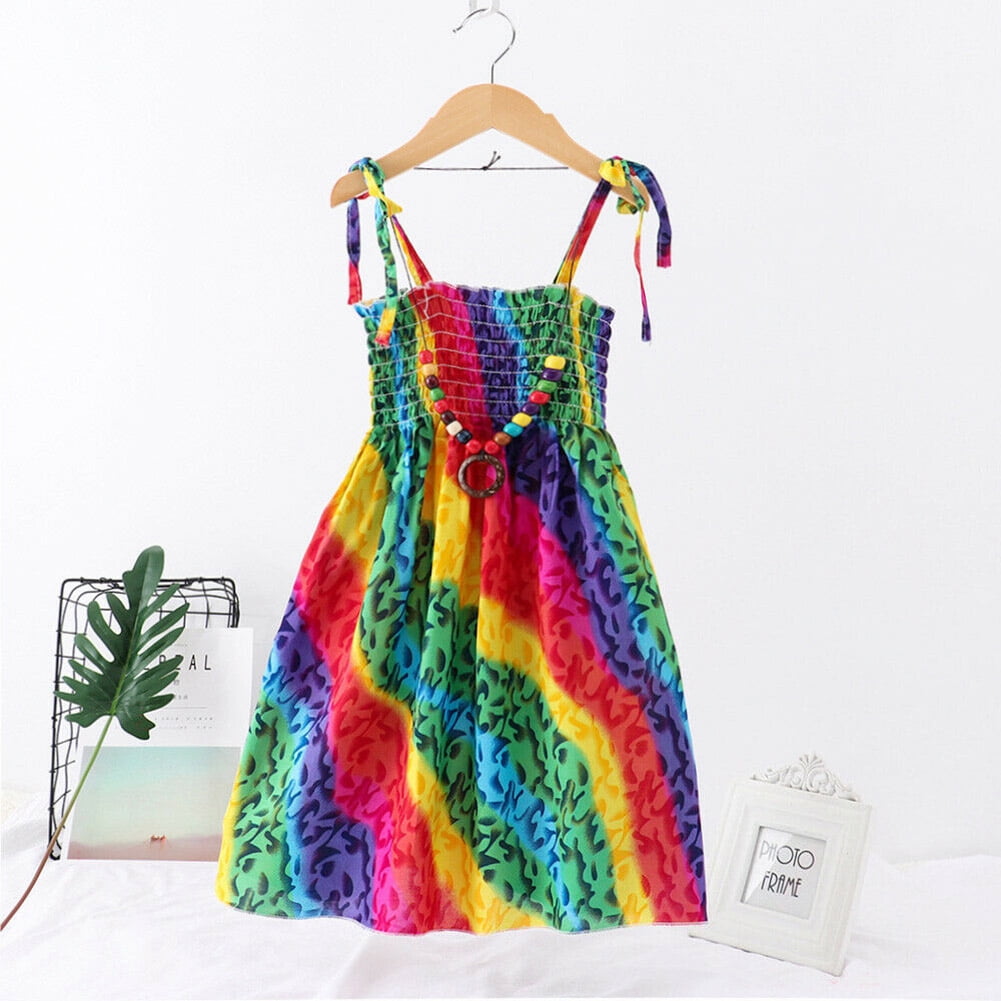 Lovebay Child Kids Girls Strap Dress Floral Sundress with necklace 2 ...