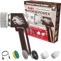 HART 4-Volt Rechargeable Power Compact Scrubber, Medium Bristle ...