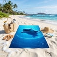 Beach towels shark oversized A shark swimming in the ocean with its ...