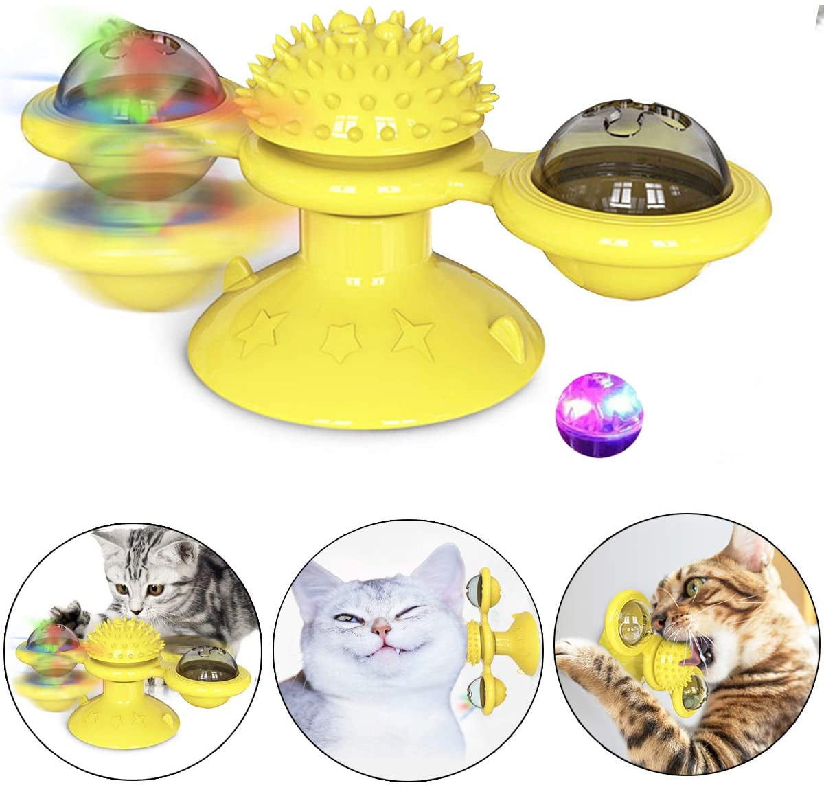 Windmill Cat Toy Turntable Cat Spinning Toy Teasing Interactive Cats ...