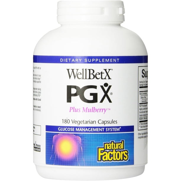 Suplemento Natural Factors PGX WellBetx Plus Mulberry 180 cápsulas ...